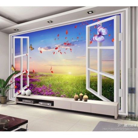 Innovative 3D Window View Wallpapers Custom Made - House Decorations